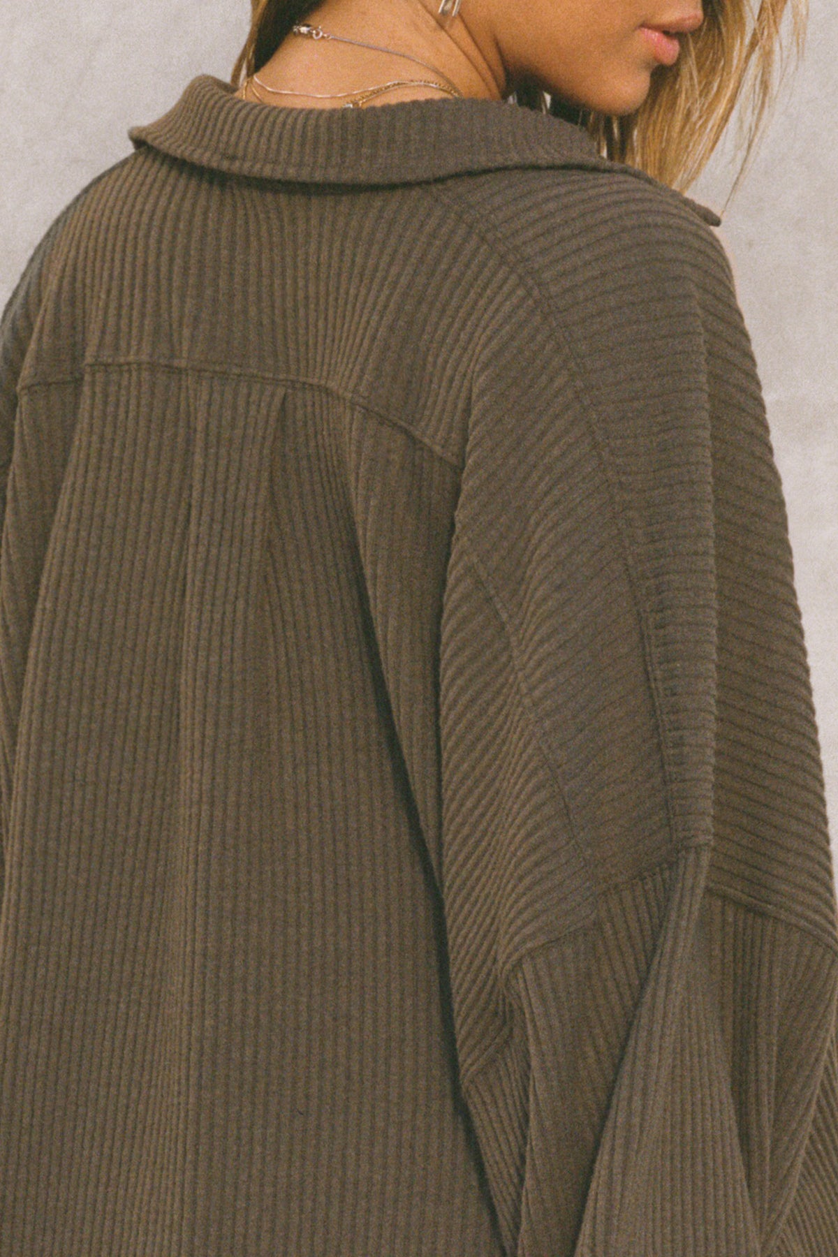 Deep V Pullover - Army Luxe Knit – JOAH BROWN®