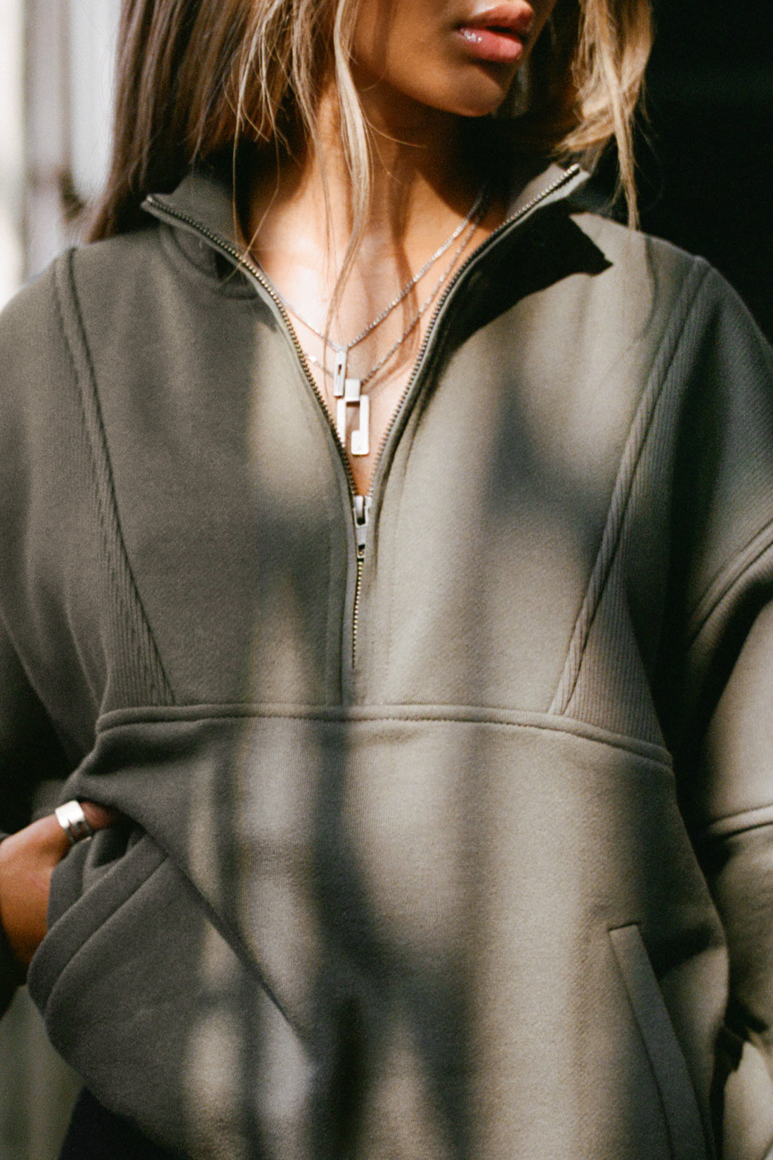 Retro Half Zip - Sage Luxe French Terry – JOAH BROWN®