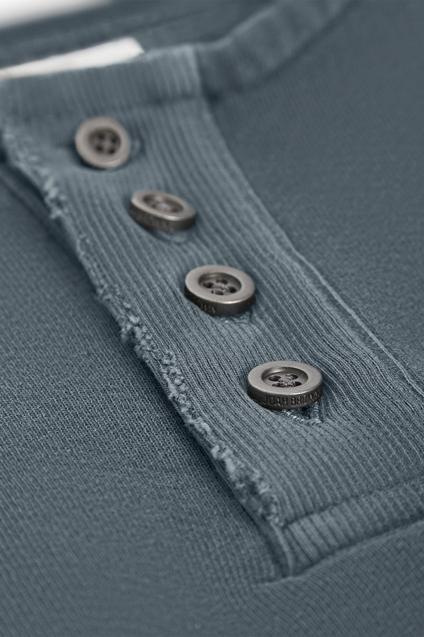 Henley Crop Sweatshirt - Evergreen French Terry – JOAH BROWN®